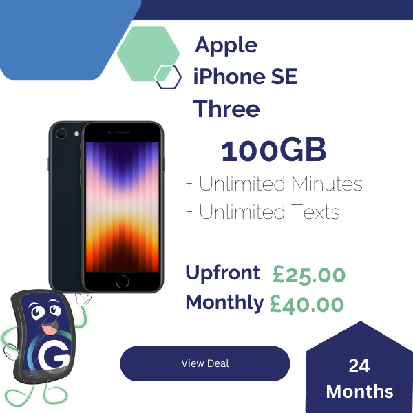 iPhone SE Three 100GB Data - Get Connected