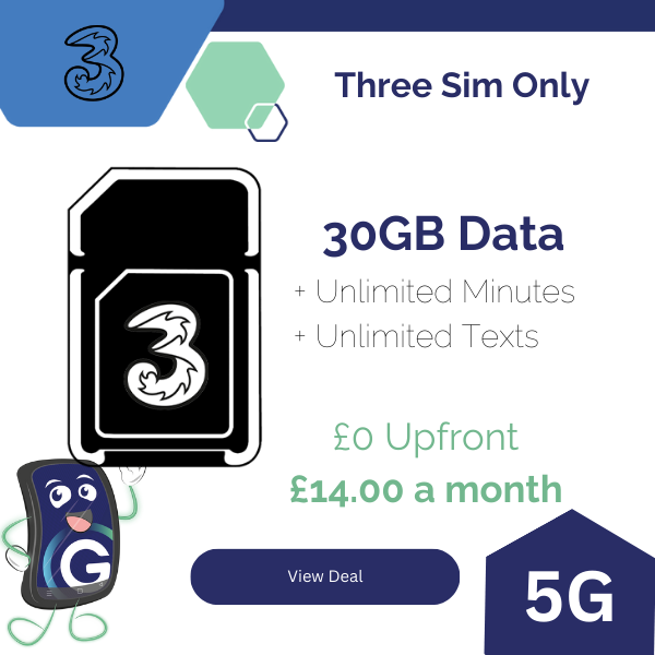 Three Sim Only 30GB Data - Get Connected