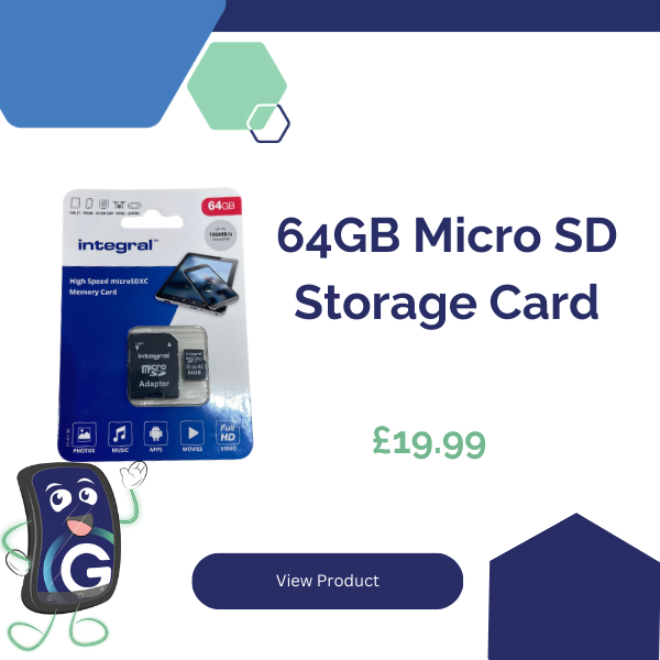64GB Micro SD Storage Card - Get Connected